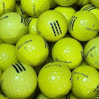 TaylorMade Three Stripe Yellow B/A Grade Used Range Golf Balls | 300 P ...